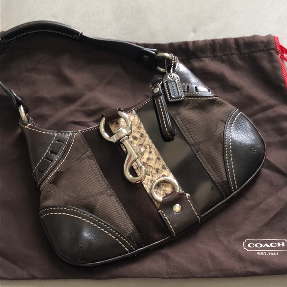 Coach | Bags | Coach Hampton Signature Striped Python Bag | Poshmark